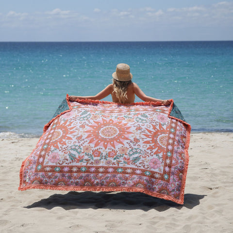 Sunchaser Woven Beach Blanket | Extra Large Picnic Rug – ISLA Label ...
