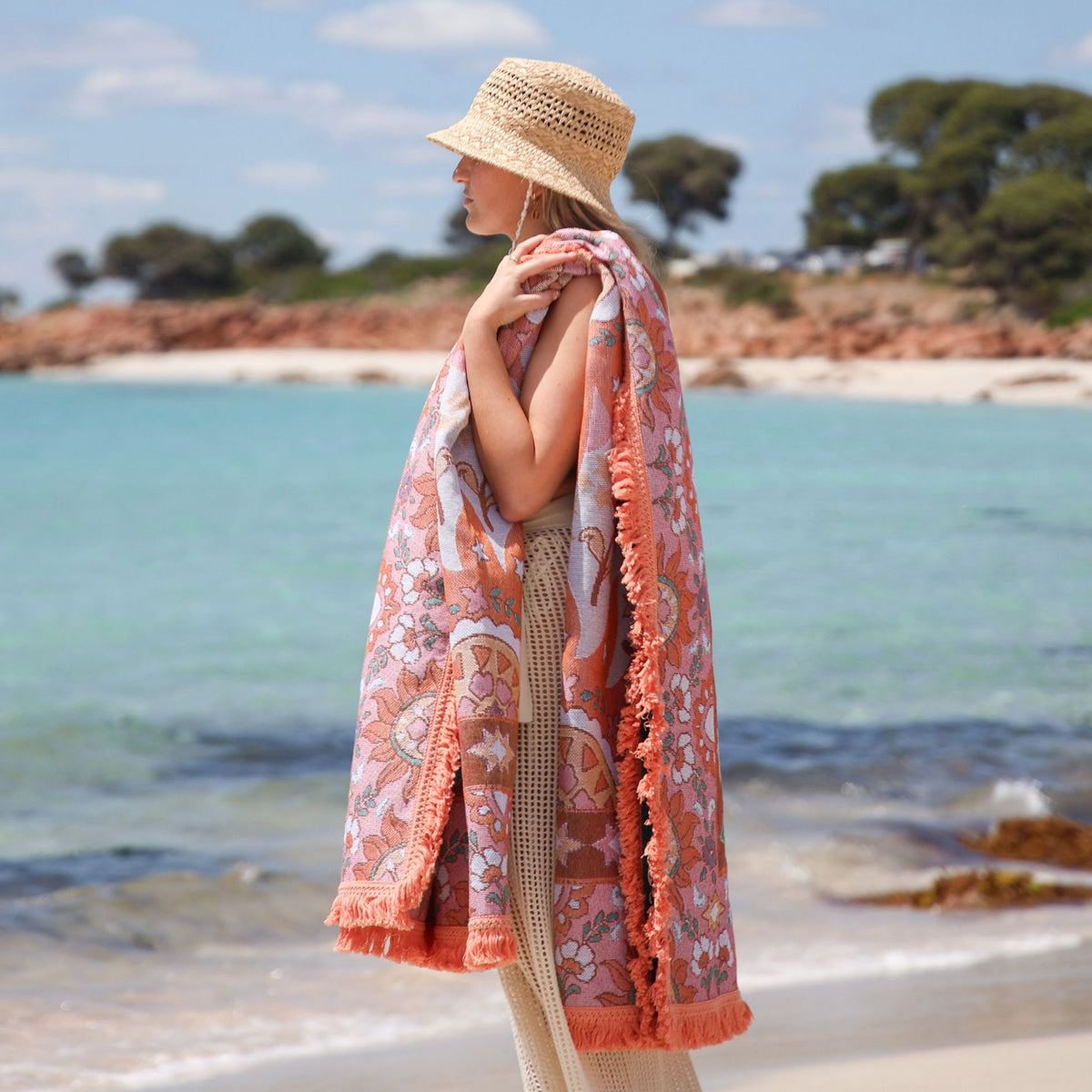 Sunchaser Woven Beach Blanket | Extra Large Picnic Rug – ISLA Label ...